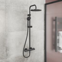Swirl Shower Kit Matt Black - Screwfix