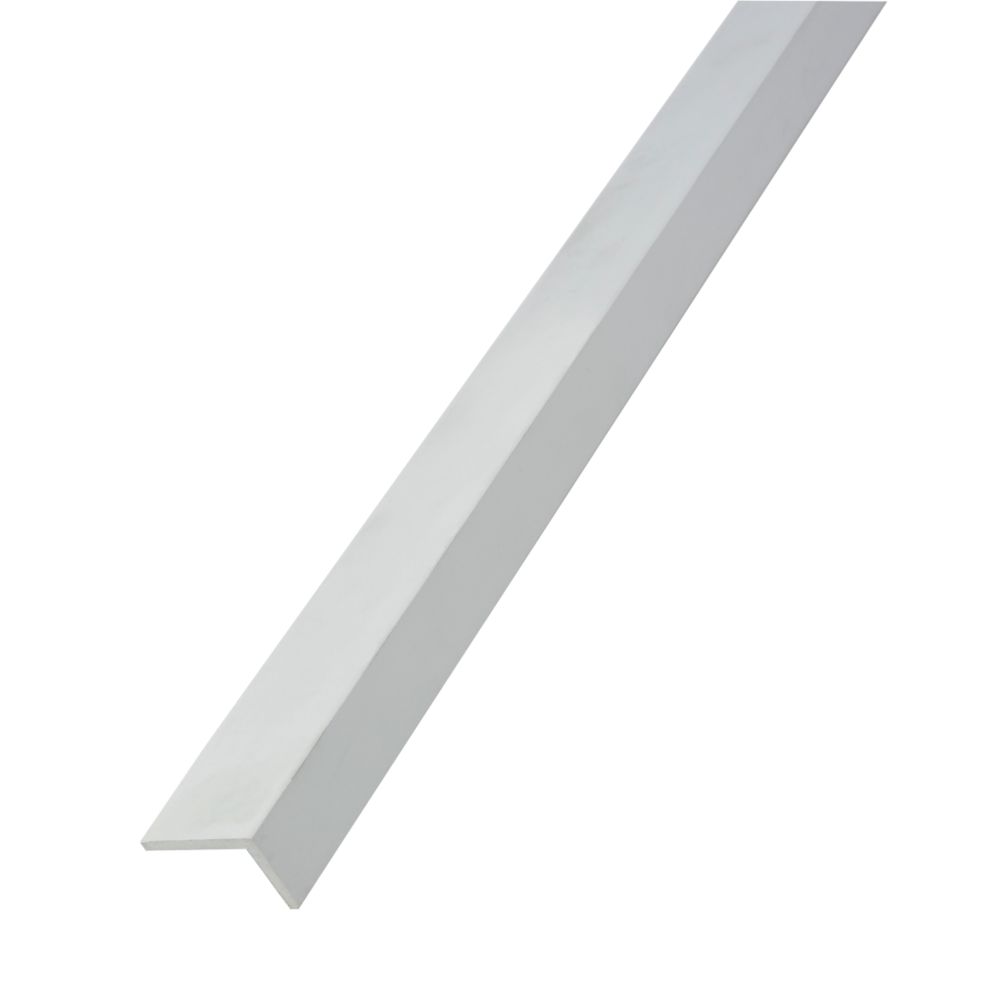 Rothley White Plastic Angle 1m x 20mm x 30mm - Screwfix