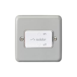 MK Contoura 10A 1-Gang 3-Pole Fan Isolator Switch Grey with White ...