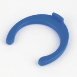 FloPlast FloFit+ Plastic Collet Clips Blue 15mm 20 Pack - Screwfix