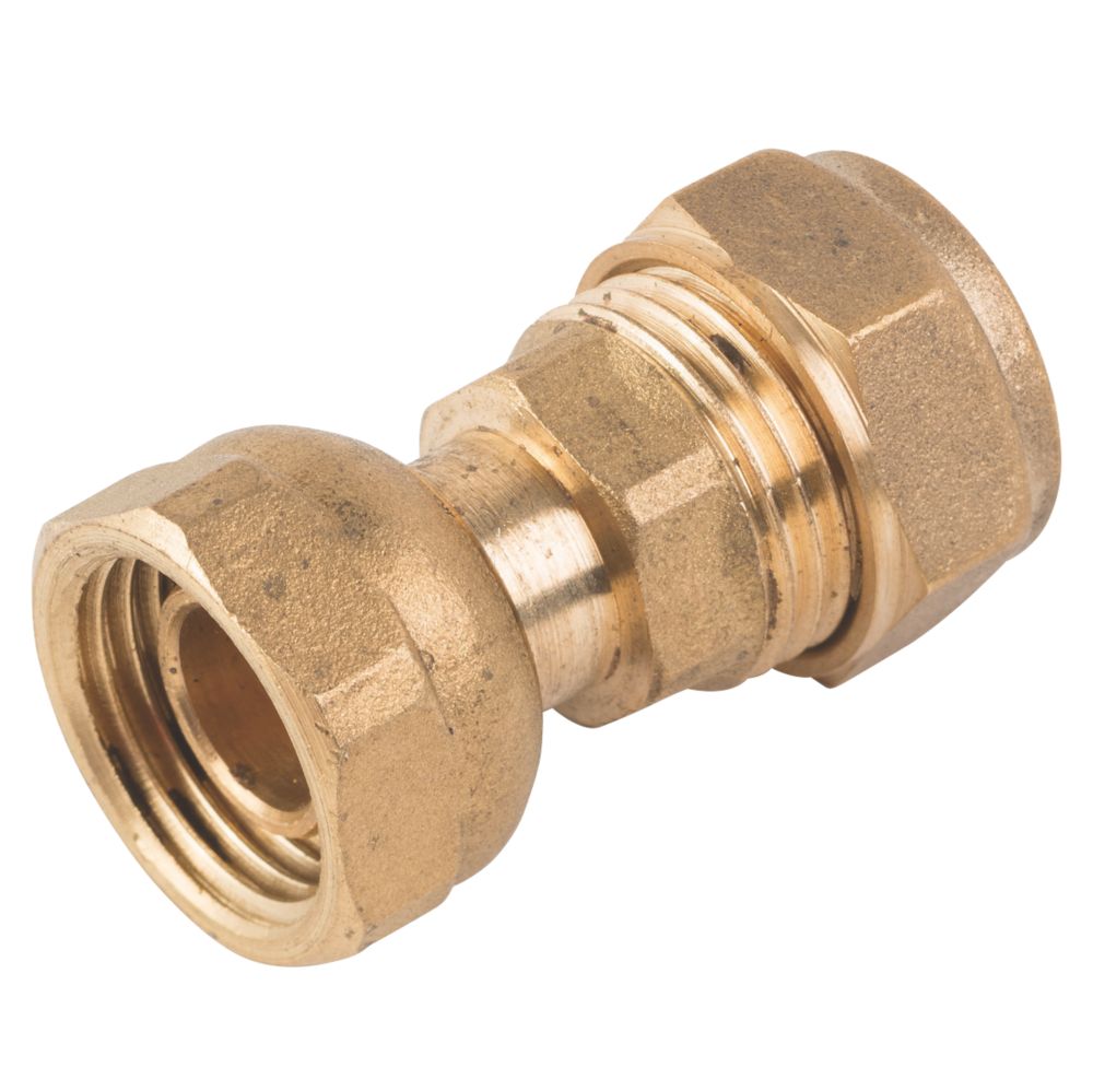 Midbrass Brass Compression Straight Swivel Tap Connector 1/2" x 1/2 ...
