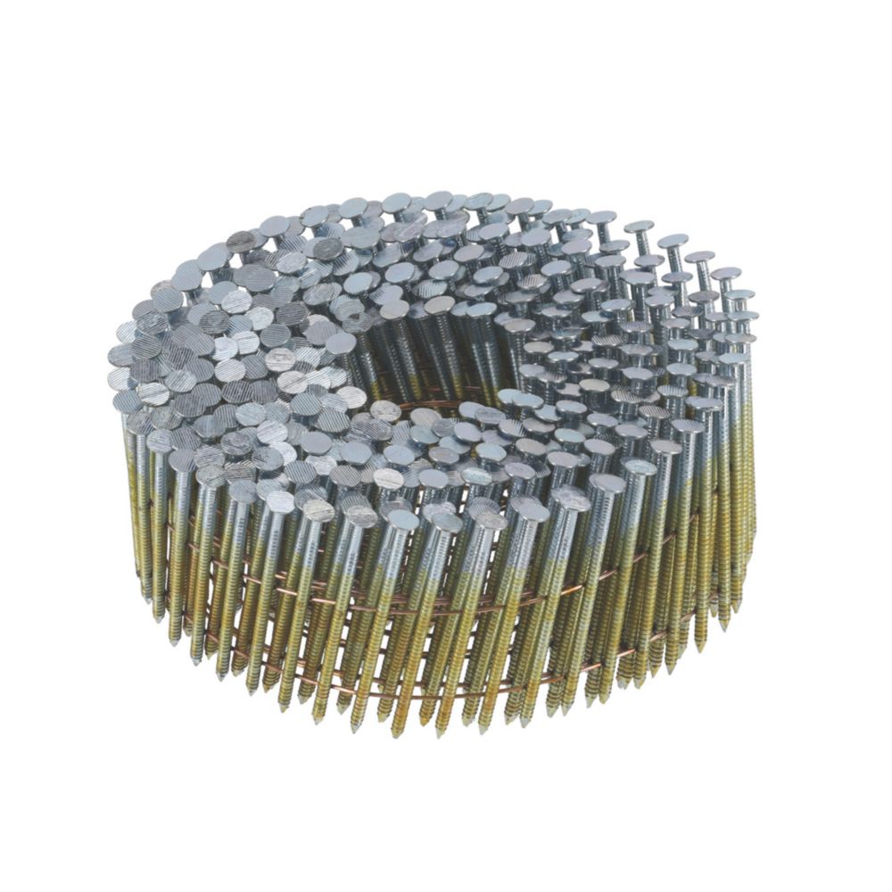 DEWALT Galvanised Ring Shank Coil Nails 2.1mm x 50mm 2100 Pack - Screwfix