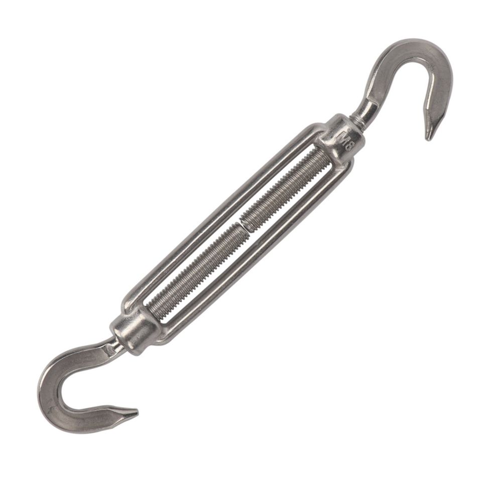 Essentials Steel Double-Ended Hook Turnbuckle 8.5mm - Screwfix