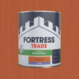 Fortress Trade 750ml Golden Oak Satin Water-Based Exterior Wood Stain ...