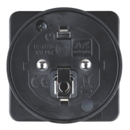 Masterplug 13A Unfused Travel Adaptor Black - Screwfix