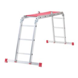Werner Aluminium 3.39m Combination Ladder With Platform - Screwfix