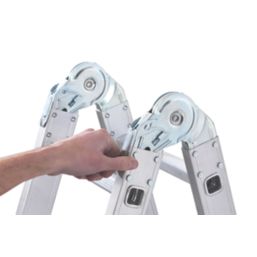 Werner Aluminium 3.39m Combination Ladder With Platform - Screwfix