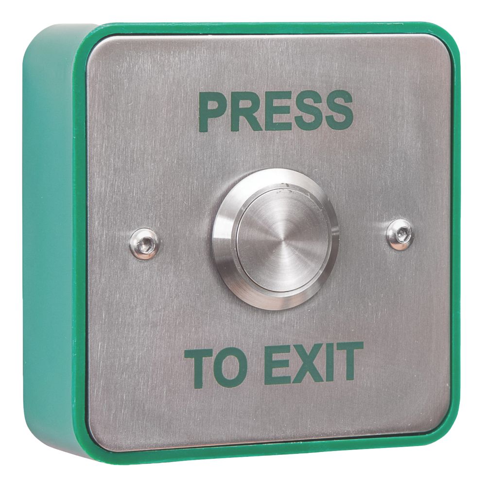 Briton Vandal-Resistant Push-To-Exit Button - Screwfix