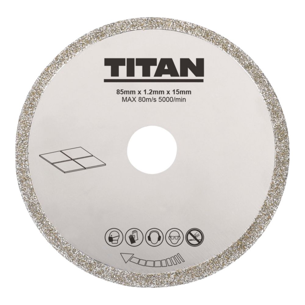 Titan Standard Bore Tile Circular Saw Blade 85mm - Screwfix