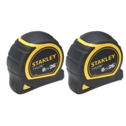Stanley 8m Tape Measure 2 Pack - Screwfix