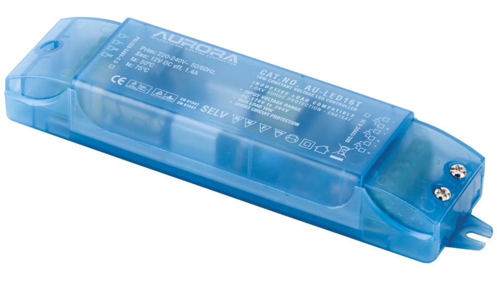 Aurora 12V Constant Voltage LED Driver 16W - Screwfix