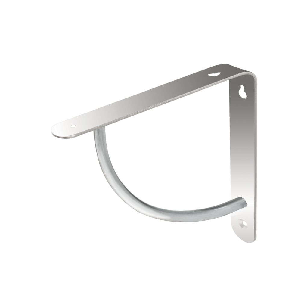 Essentials Cove Shelf Brackets Chrome 180mm x 180mm 4 Pack - Screwfix