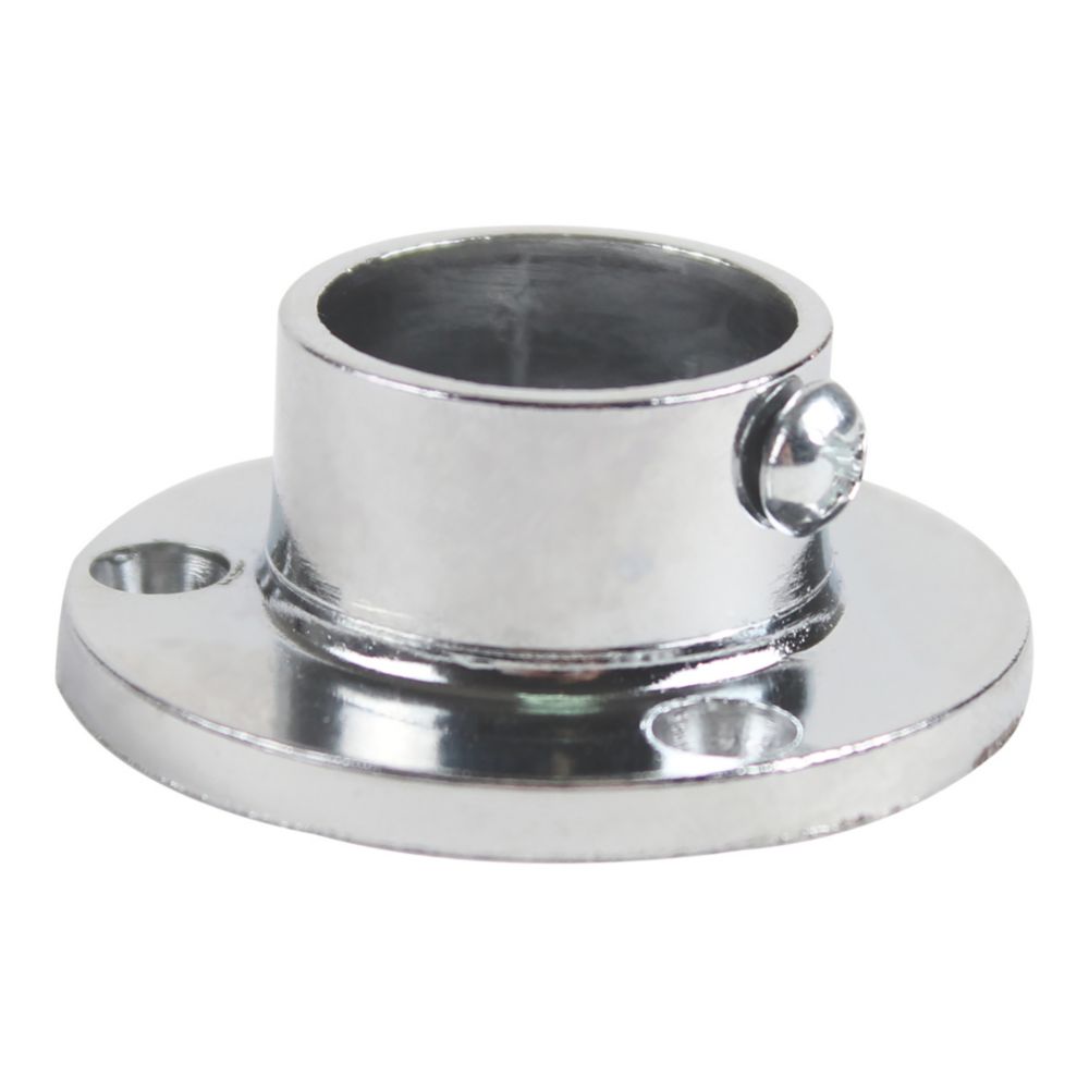 Essentials Rail End Sockets Polished Chrome 19mm 20 Pack - Screwfix