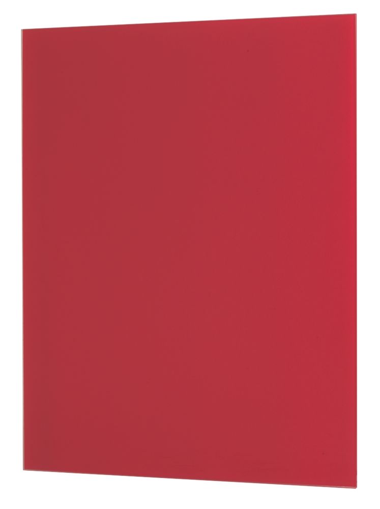 Hafele Red Splashback 595mm x 745mm x 6mm - Screwfix