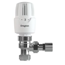 Drayton RT414 15mm x 1/2" White Angled Traditional Thermostatic ...