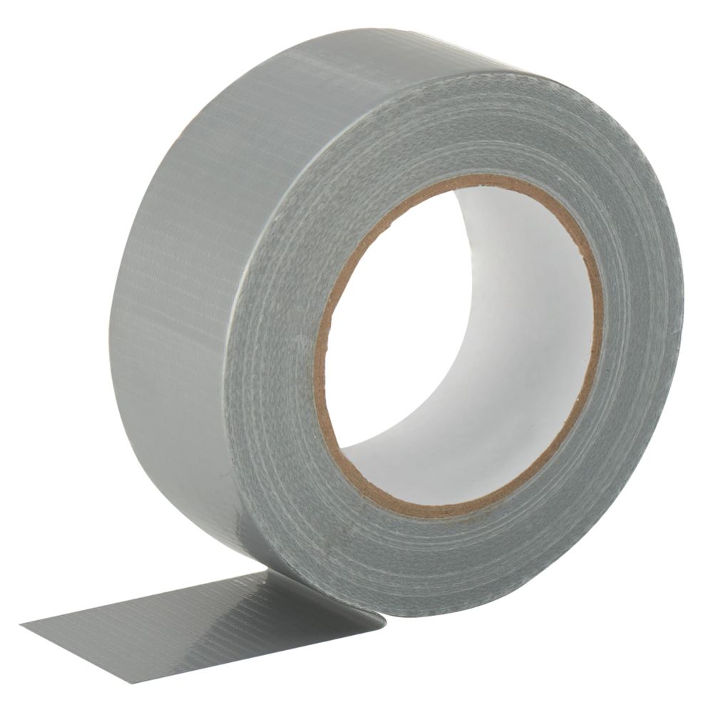 Cloth Tape 27 Mesh Silver 50m x 50mm | Duct Tape | Screwfix.ie