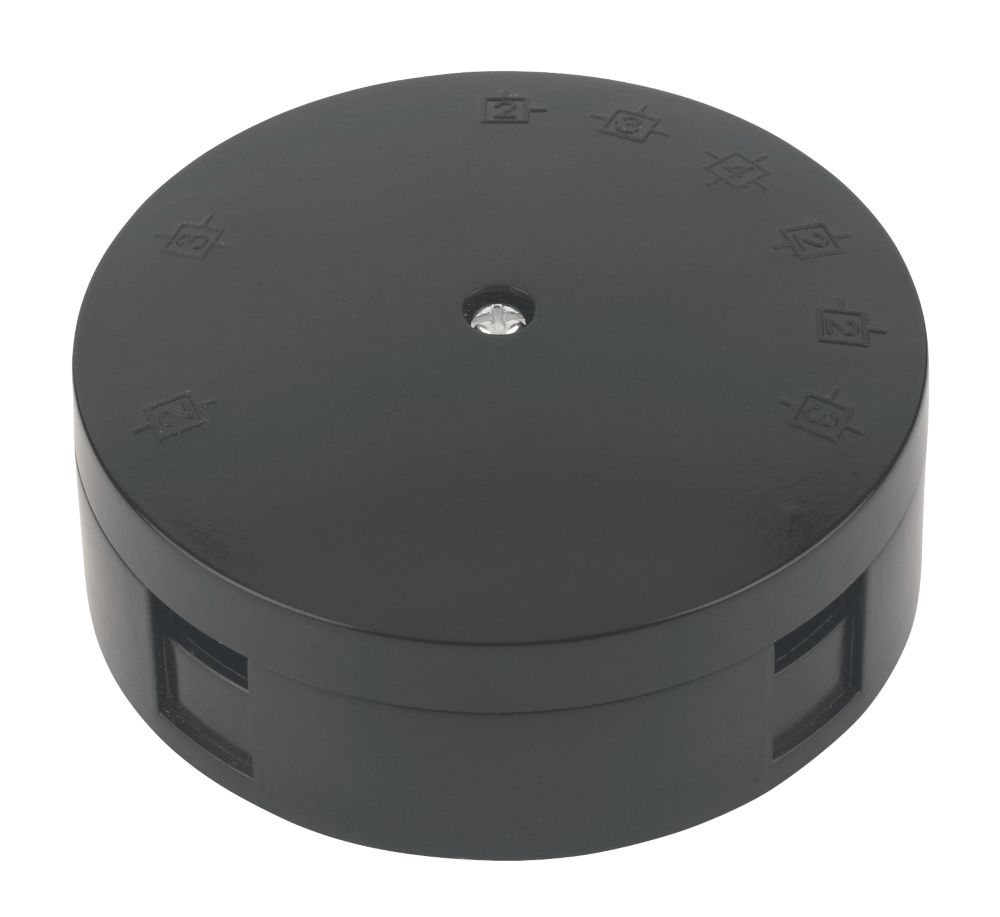 Essentials 20A 6-Terminal Heavy Duty Junction Box Black - Screwfix