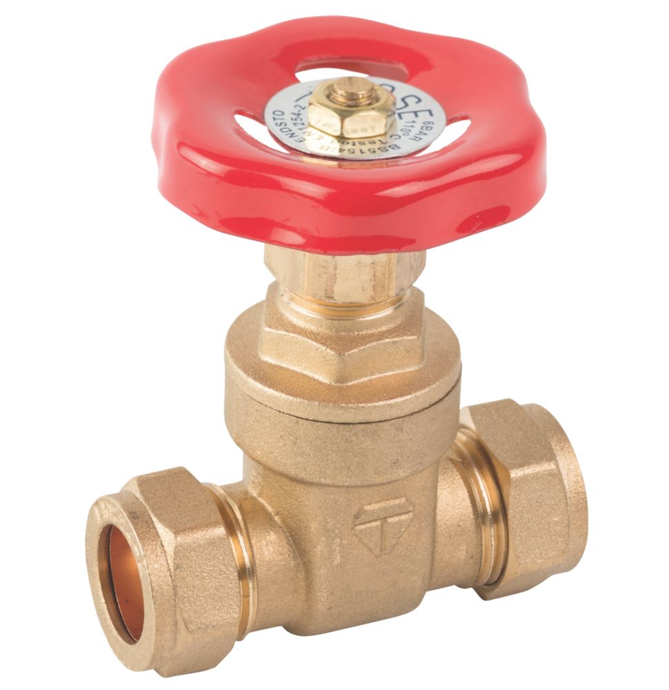 Midbrass Gate Valve 1/2" - Screwfix