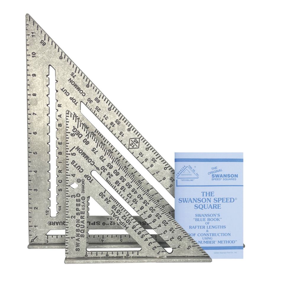 Swanson Tools Rafter Square 7" / 12" (178mm / 305mm) 2 Piece Set - Screwfix