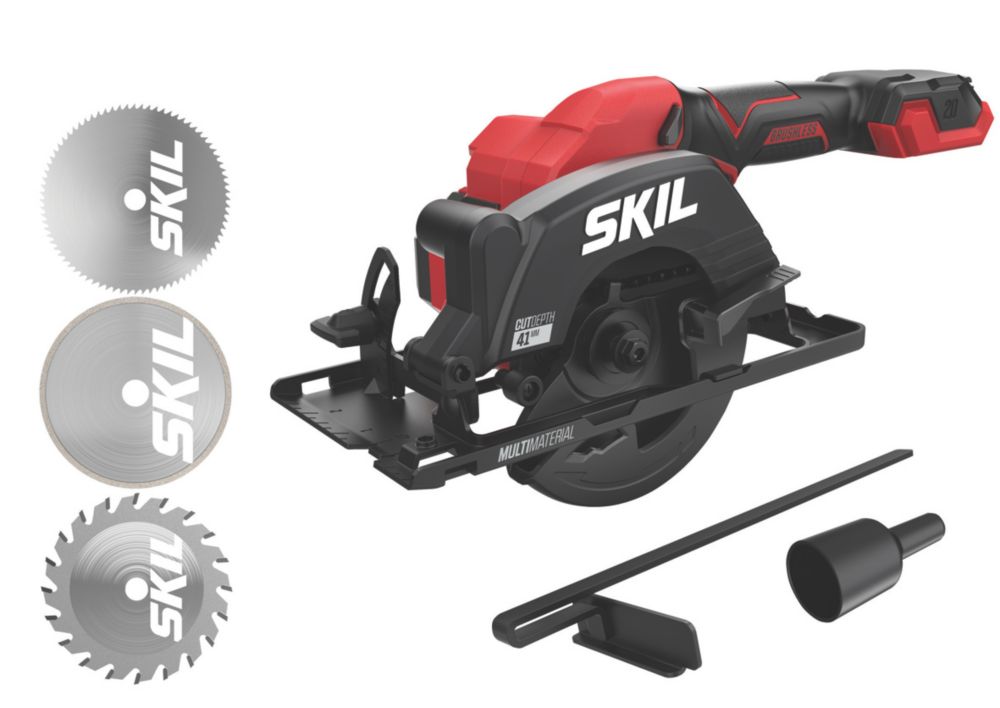 Skil SW1E3540CA 120mm 20V Li-Ion PWRCORE 20 Brushless Cordless Compact Multi-Material Saw - Bare ...