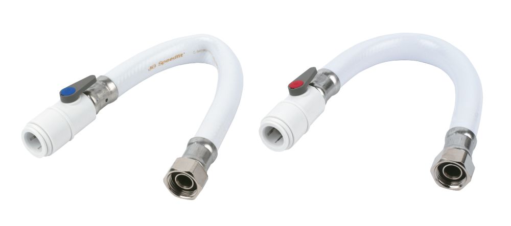 JG Speedfit Push-Fit Union Nuts with Service Valve 15mm x 1/2" x 300mm ...