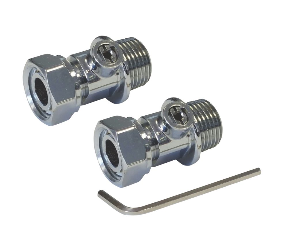 Thomas Dudley Ltd 15mm Compression x 1/2" BSP Male 54mm Chrome Radiator ...