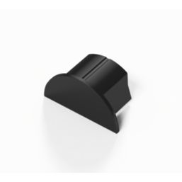 D-Line Black Mini Trunking End Caps 30mm x 15mm 2 Pack - Screwfix