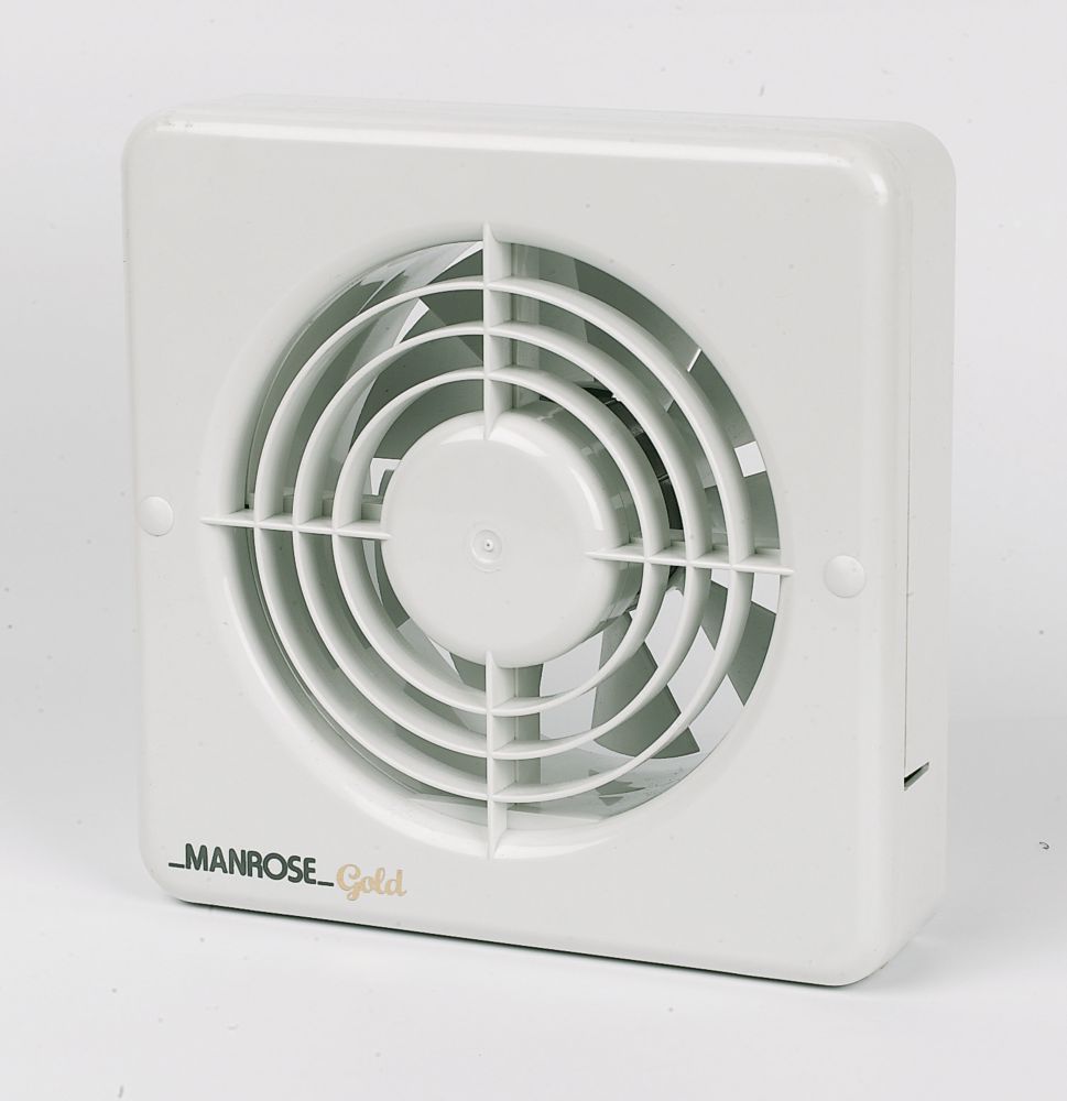 Manrose MG150BS 150mm Axial Kitchen Extractor Fan White 220-240V ...