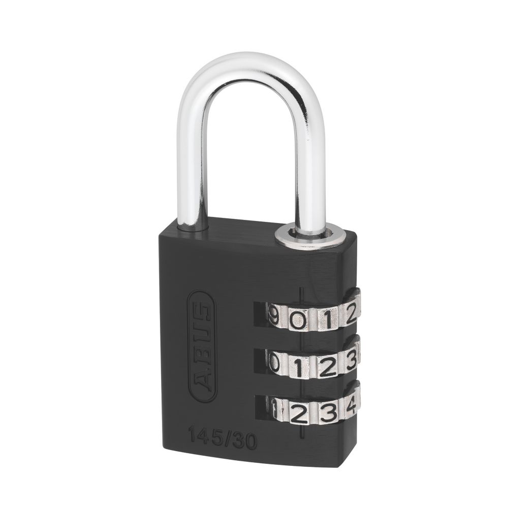 Abus MyCode Combination Padlock Black 31.5mm - Screwfix