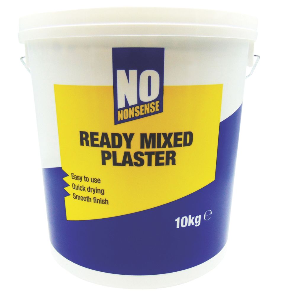 No Nonsense Ready Mixed Plaster White 10kg - Screwfix