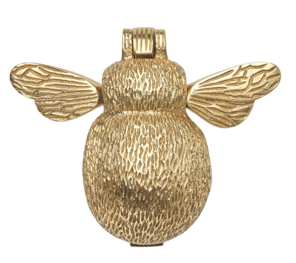 Hardware Solutions Door Knocker Bumble Bee Polished Brass 127mm x 98mm ...