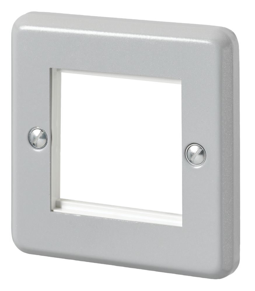 MK 1-Module Modular Faceplate Aluminium - Screwfix