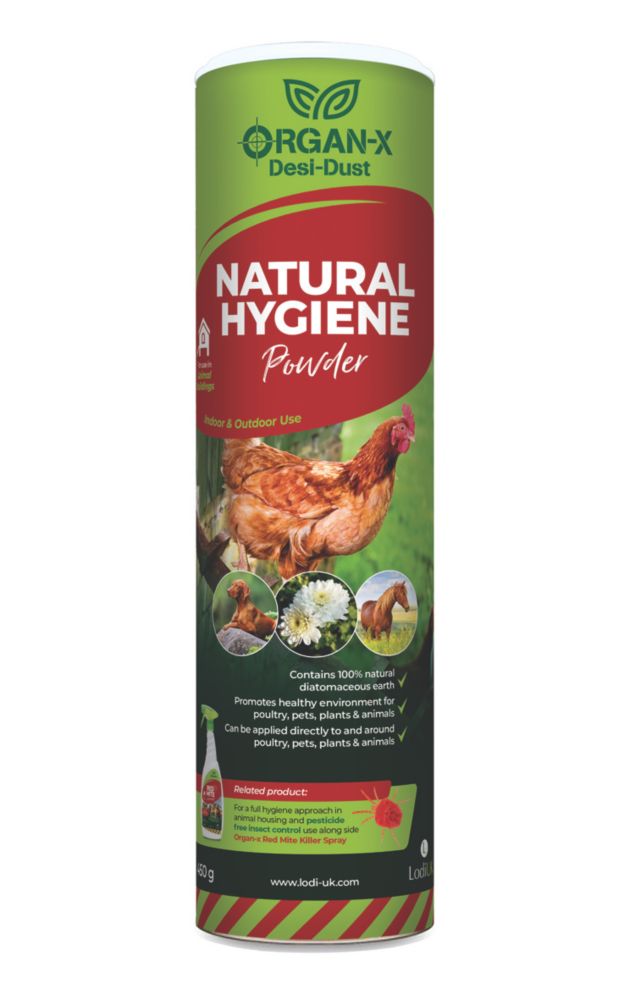 Organ-X Desi Dust Red Mite Hygiene Powder 450g - Screwfix
