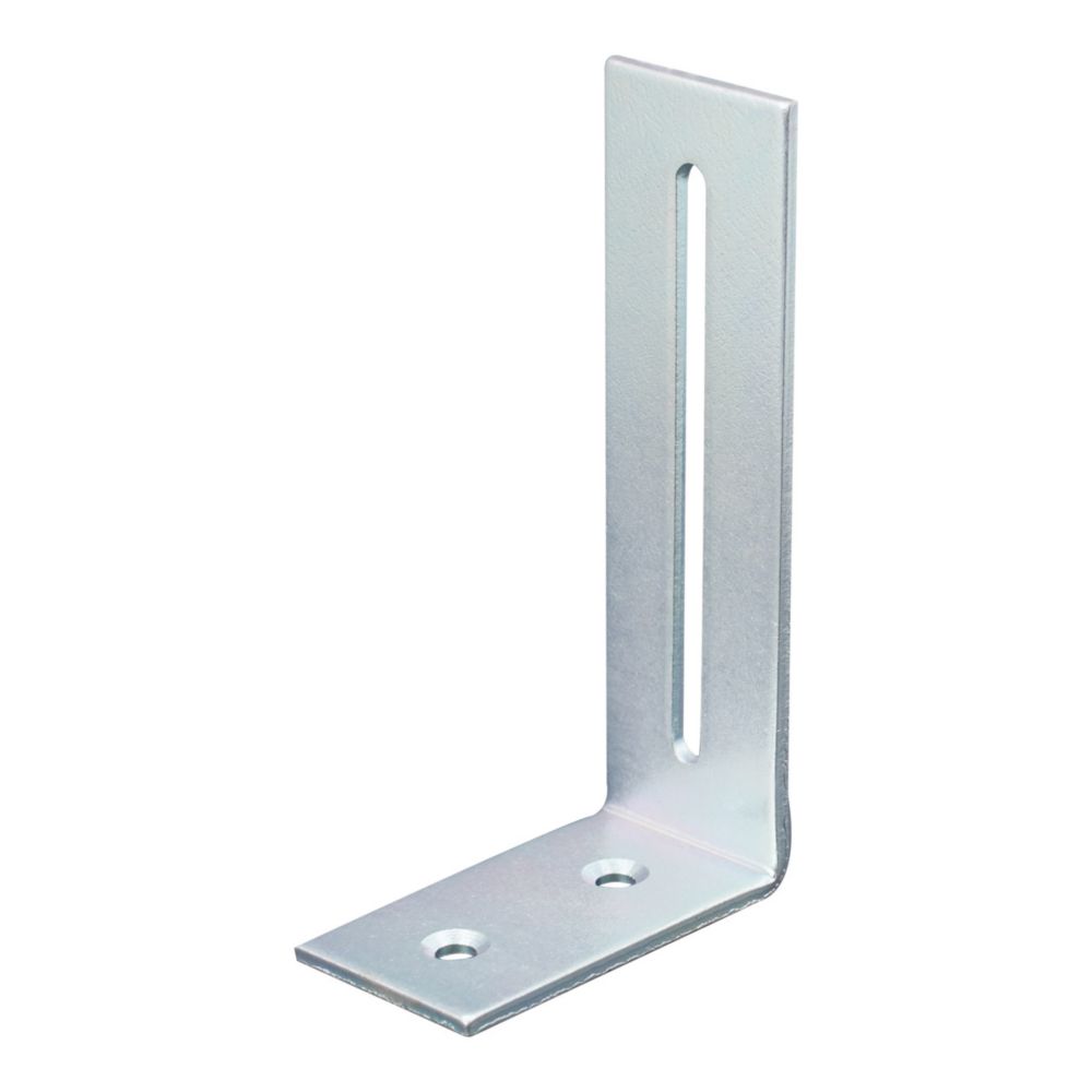Essentials Adjustable Corner Bracket Silver 55mm x 120mm x 30mm - Screwfix