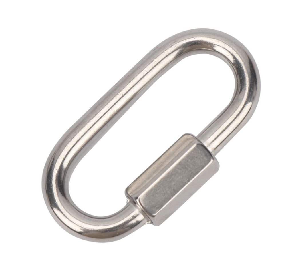 Essentials 8mm Stainless Steel Quick Links 2 Pack - Screwfix