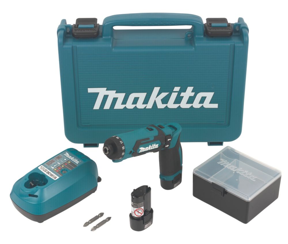 Makita DF012DSE 7.2V 2 x 1.5Ah Li-Ion Cordless Pencil Drill Driver - Screwfix