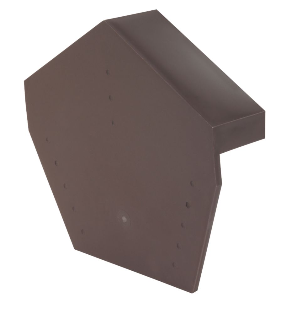 Glidevale Protect Brown Universal Dry Verge Angled Ridge Caps 2 Pack ...