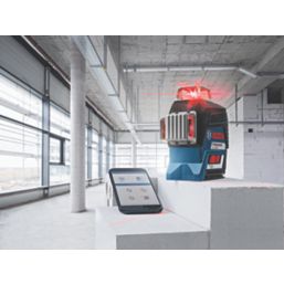 Bosch GLL 3-80 C Red Self-Levelling Multi-Line Laser Level - Screwfix