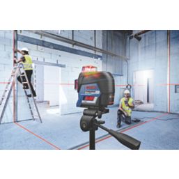 Bosch GLL 3-80 C Red Self-Levelling Multi-Line Laser Level - Screwfix