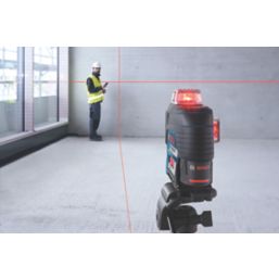 Bosch GLL 3-80 C Red Self-Levelling Multi-Line Laser Level - Screwfix