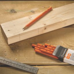 Magnusson 175mm Carpenters Pencils HB 10 Pack - Screwfix