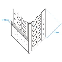 External Render Corner Bead 10-12mm x 2.5m 5 Pack - Screwfix