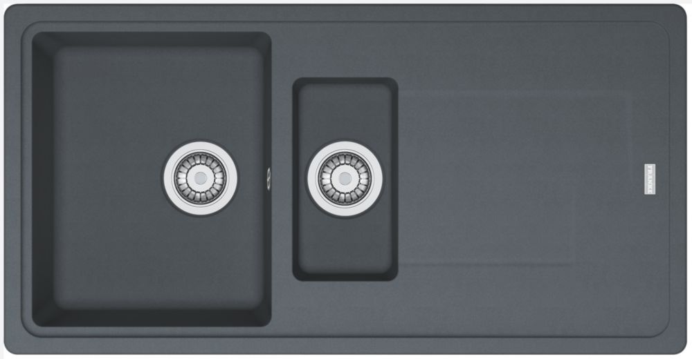 Franke Titan 1.5 Bowl Composite Kitchen Sink Graphite Reversible 970mm ...