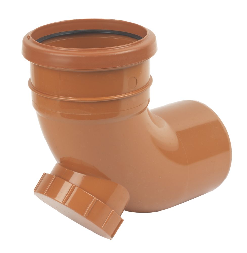 FloPlast Access Bend 87.5° 110mm | Underground Pipe Fittings | Screwfix.ie