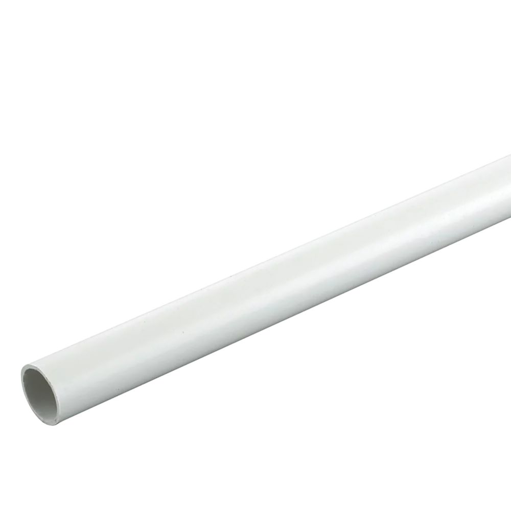 Deta TTE Round uPVC White Conduit 20mm x 3m - Screwfix