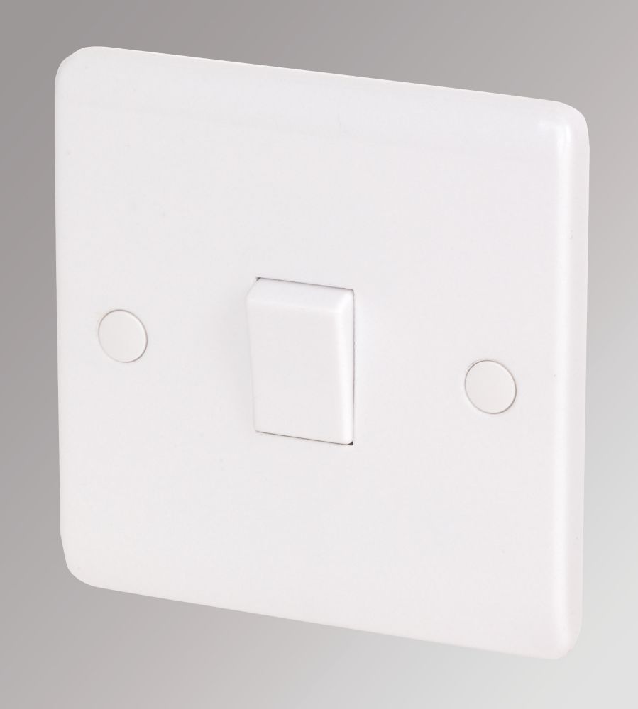LAP 45A 1-Gang DP Cooker Switch White - Screwfix