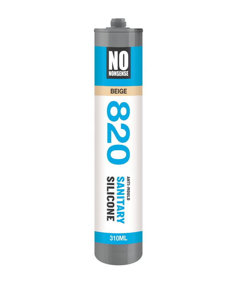 No Nonsense 820 Sanitary Silicone Beige 310ml - Screwfix