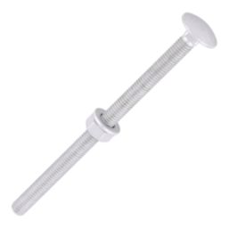 Timco Exterior Carriage Bolts Carbon Steel Organic Silver Coating M6 x ...