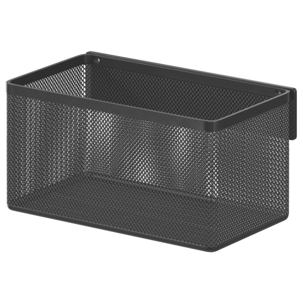 Elland 1-Tier Large Shower Basket Black - Screwfix