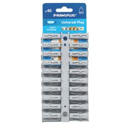 Rawlplug Uno Wall Plugs 10mm x 36mm 40 Pack - Screwfix